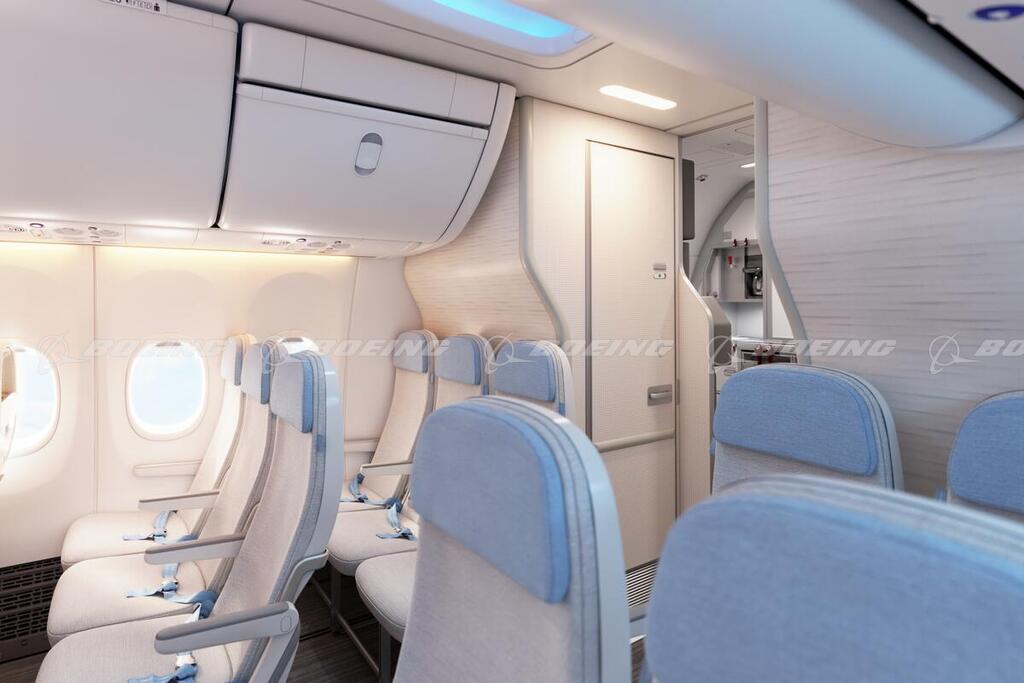 Boeing Images - Boeing 737 Interior Window_3 Seats Across_Overhead Bin