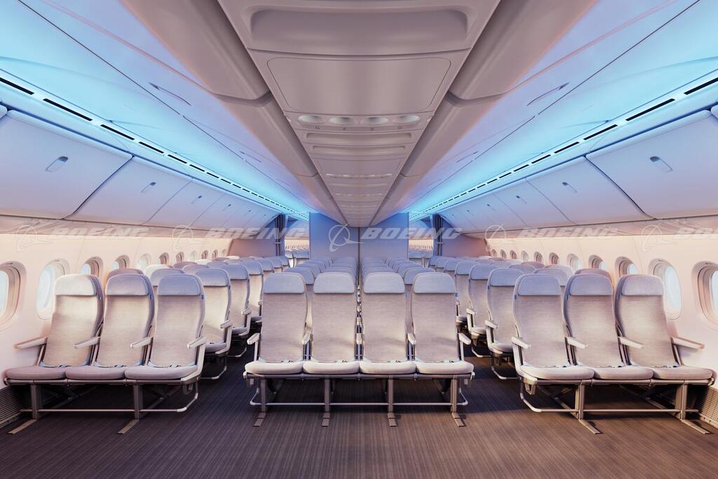 Boeing Images - Boeing 777X Interior Cabin Twin Aisle View