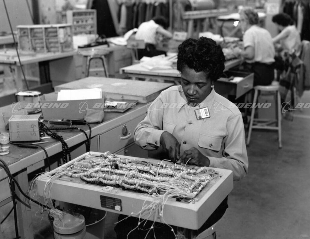 Boeing Images - Boeing Female Employee Working on the Bomarc Missile ...