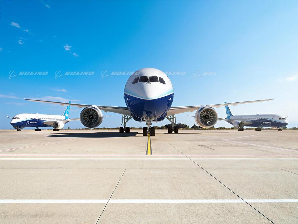 Boeing Images - Boeing 787 Dreamliner Family on Tarmac Head-on