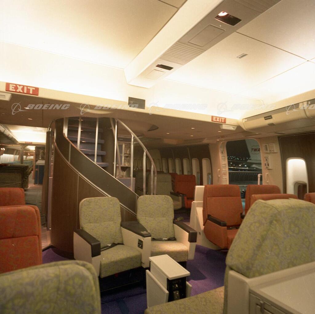 Boeing Images - Boeing 747 Interior Staircase First Class - TWA
