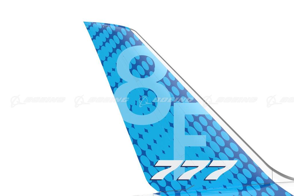 Boeing Images - Boeing 777-8F Tail Profile Rightside Illustration