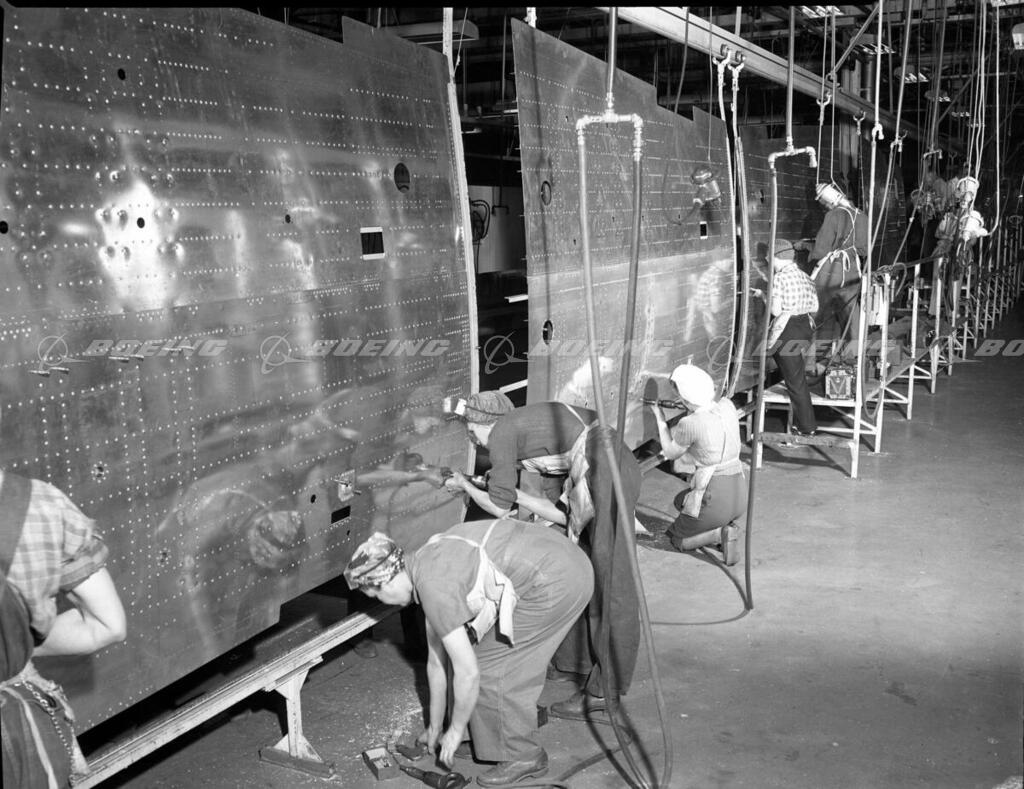 Boeing Images - North American Aviation Rosies on Wind Skin Panel ...