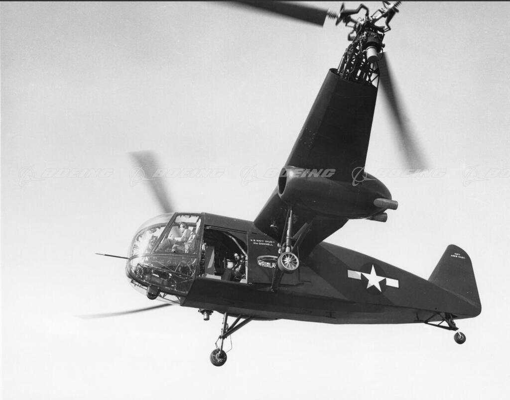 Boeing Images - XHJD-1 Whirlaway on test flight