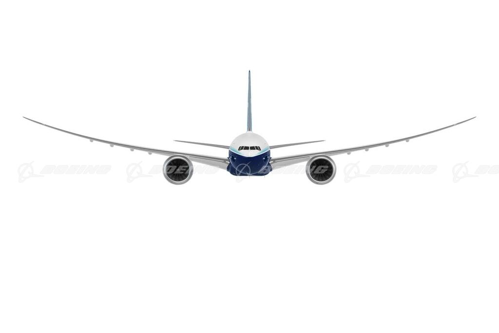 Boeing Images - Boeing 777-8F Front View In-flight