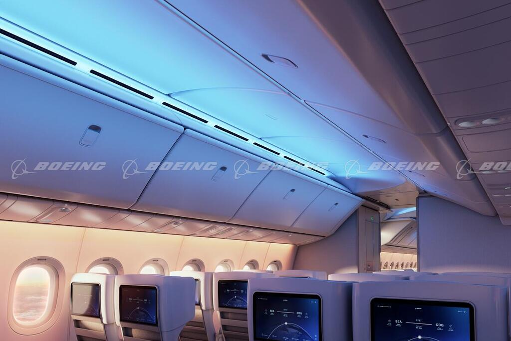 Boeing Images - Boeing 777X Interior Cabin Back of Seat Monitor