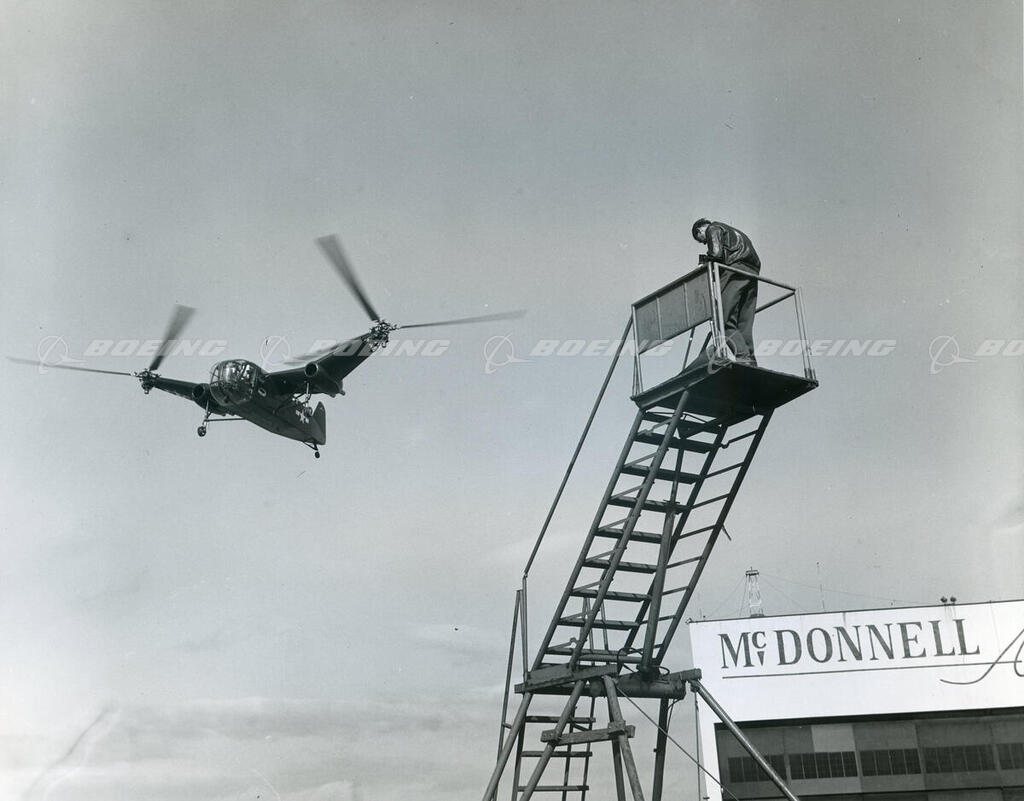 Boeing Images - Photographer documenting XHJD-1 Test Flight