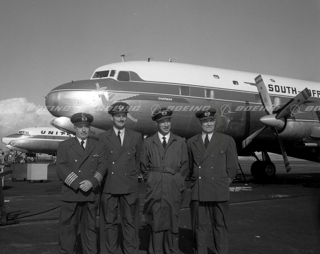 Boeing Images - Boeing DC-7B South African Aiways Flight Crew
