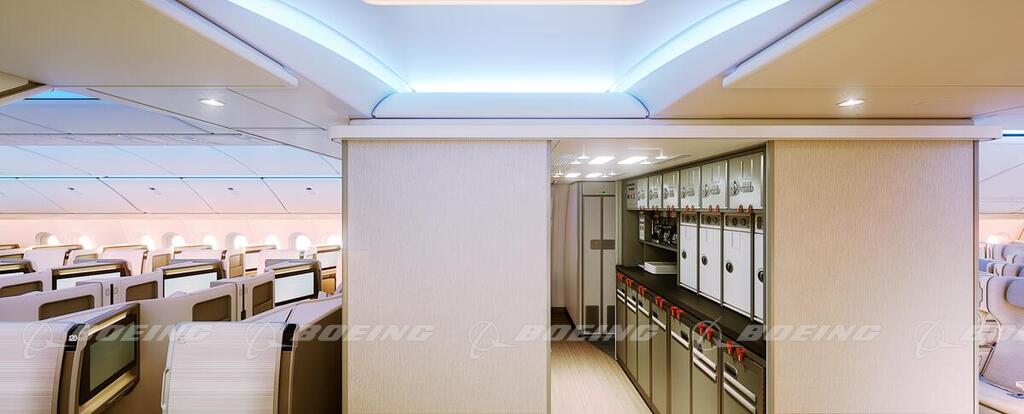 Boeing Images - Boeing 777X Cabin Interior Passenger Seats_Kitchen Galley