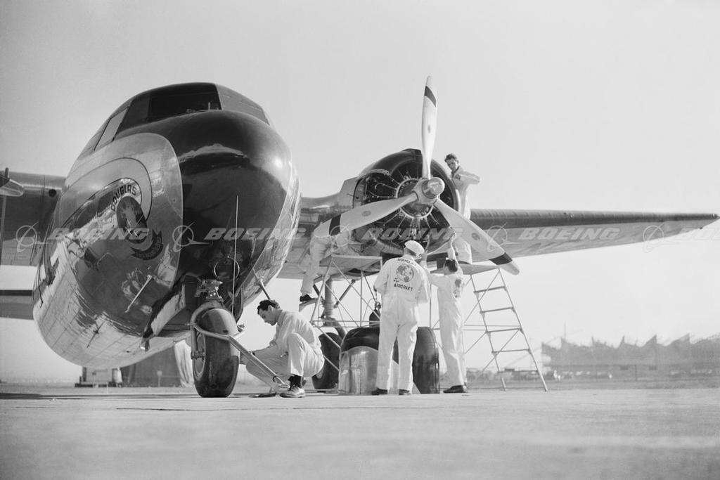 Boeing Images - DC-5 with Ground Crew
