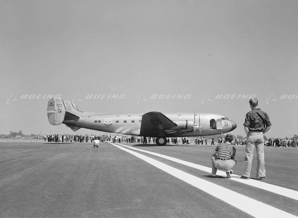 Boeing Images - DC-4E on the Ground