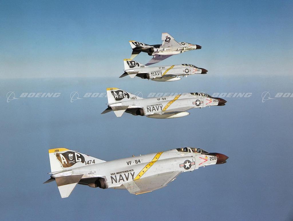 Boeing Images - F-4 Phantom IIs Flying in Formation from VF-84