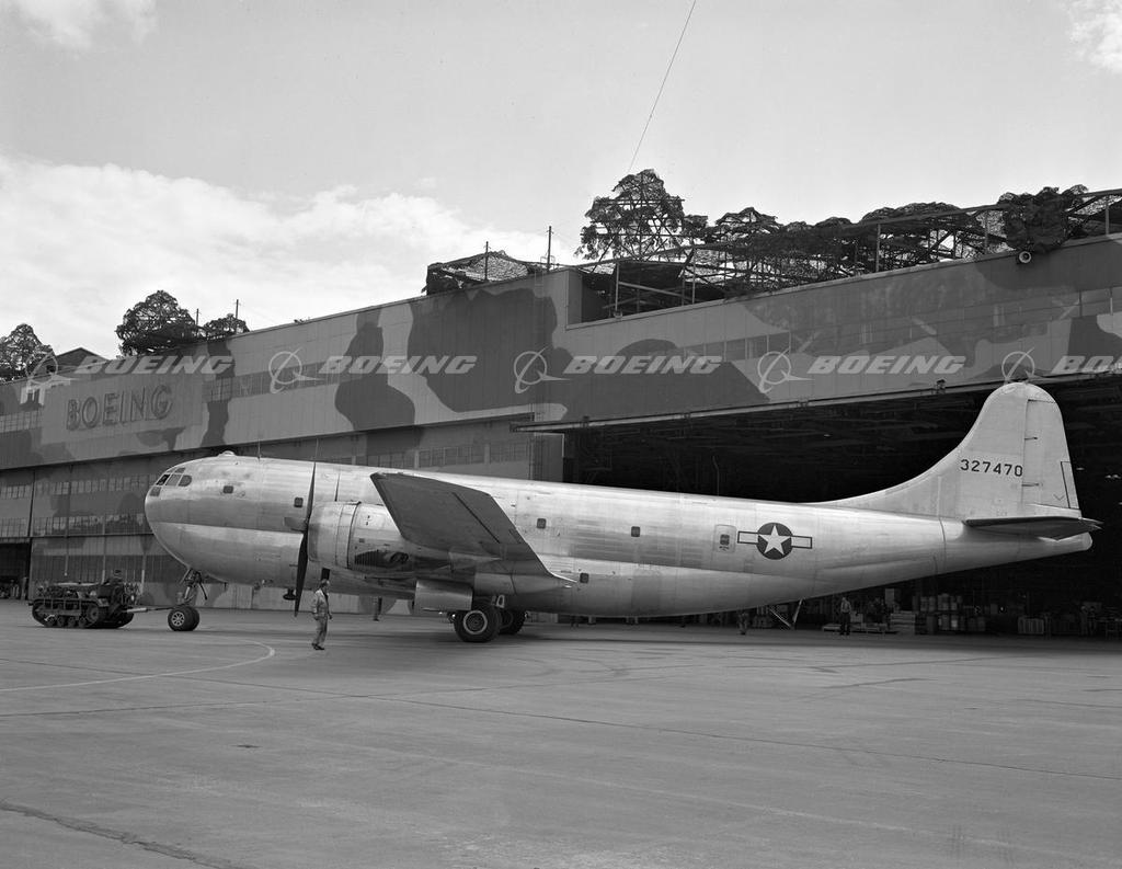 Boeing Images - Boeing XC-97 Stratofreighter in Front of Camouflaged ...