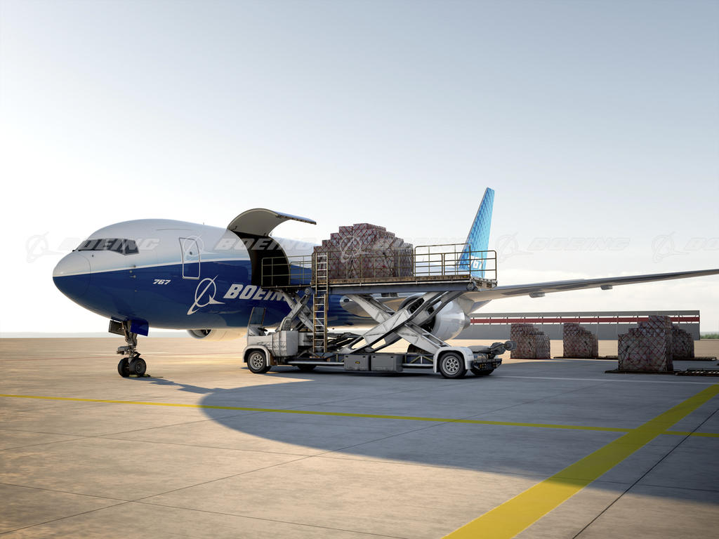 Boeing Images - Cargo loading on a 767-300F