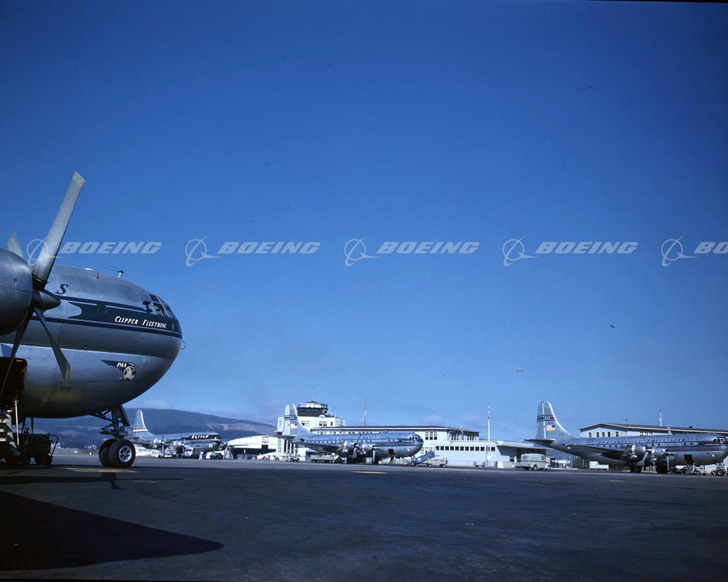 Boeing Images - Boeing Model 377 on Tarmac in Hawaii