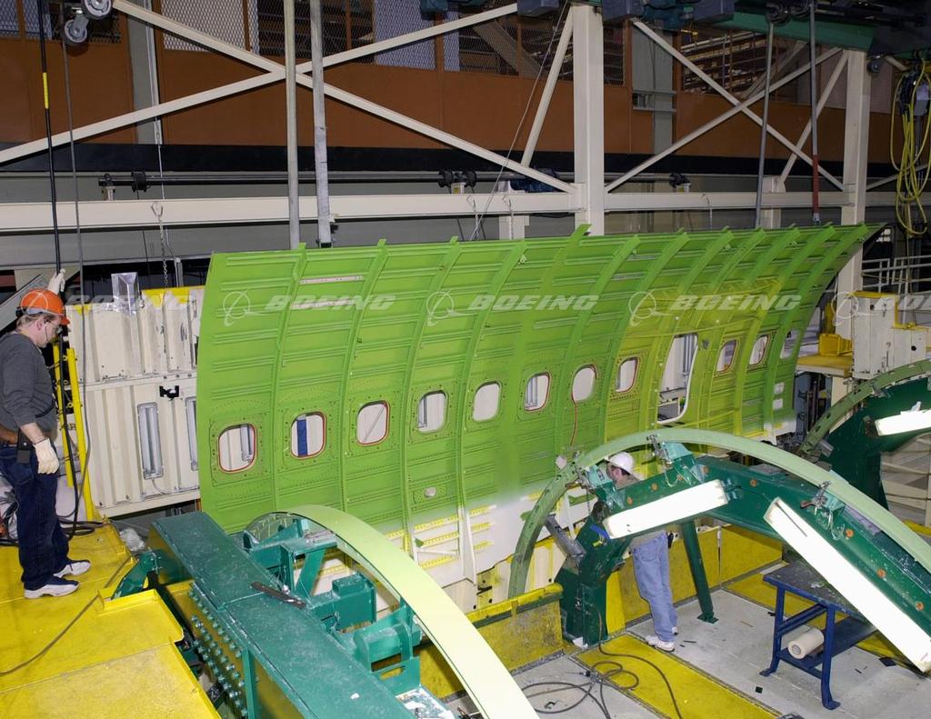 Boeing Images - 737-700 Fuselage Section Being Assembled