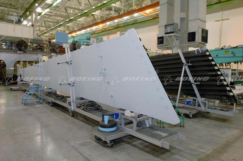 Boeing Images - Composite Fin Section for 777 in Assembly