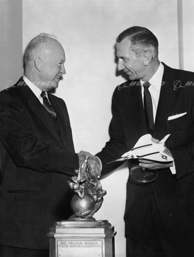 Boeing Images - Ed Heinemann Receives the Collier Trophy from President ...