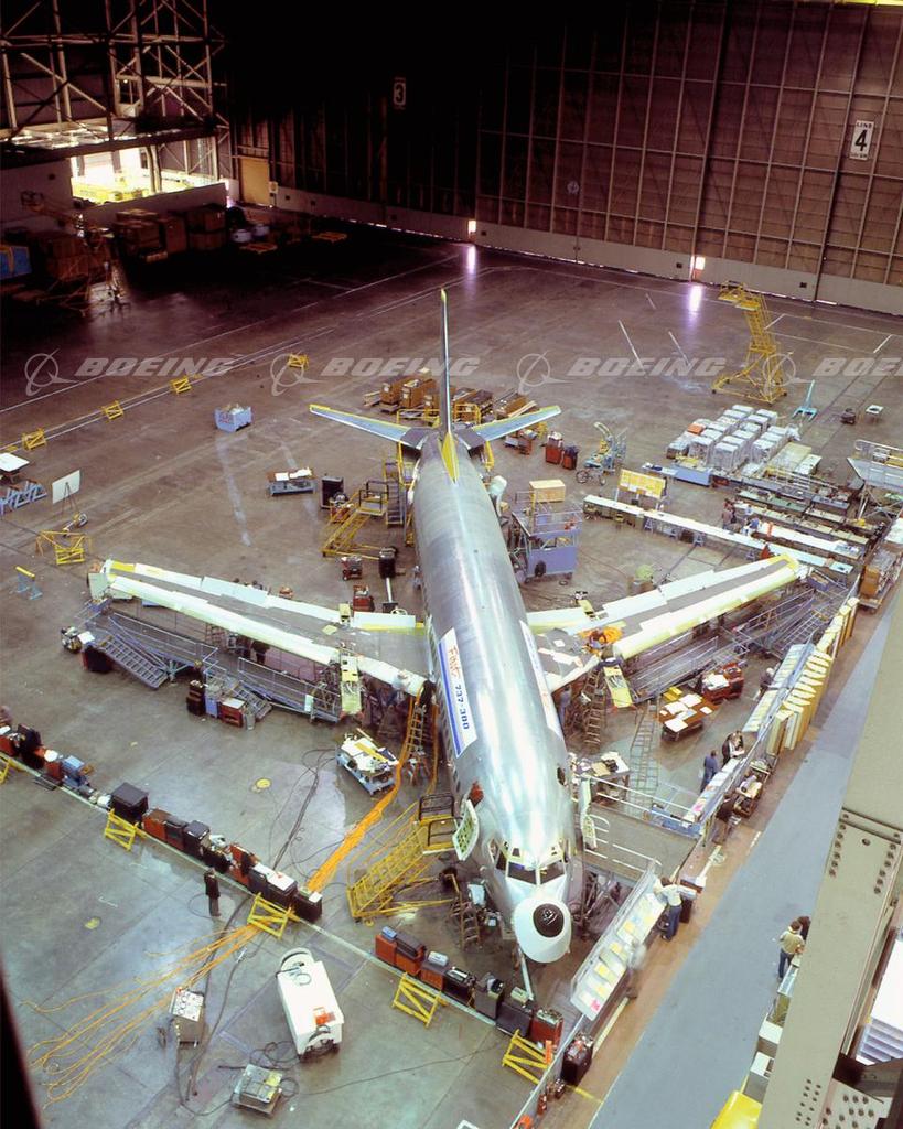 Boeing Images - First 737-300 in Assembly