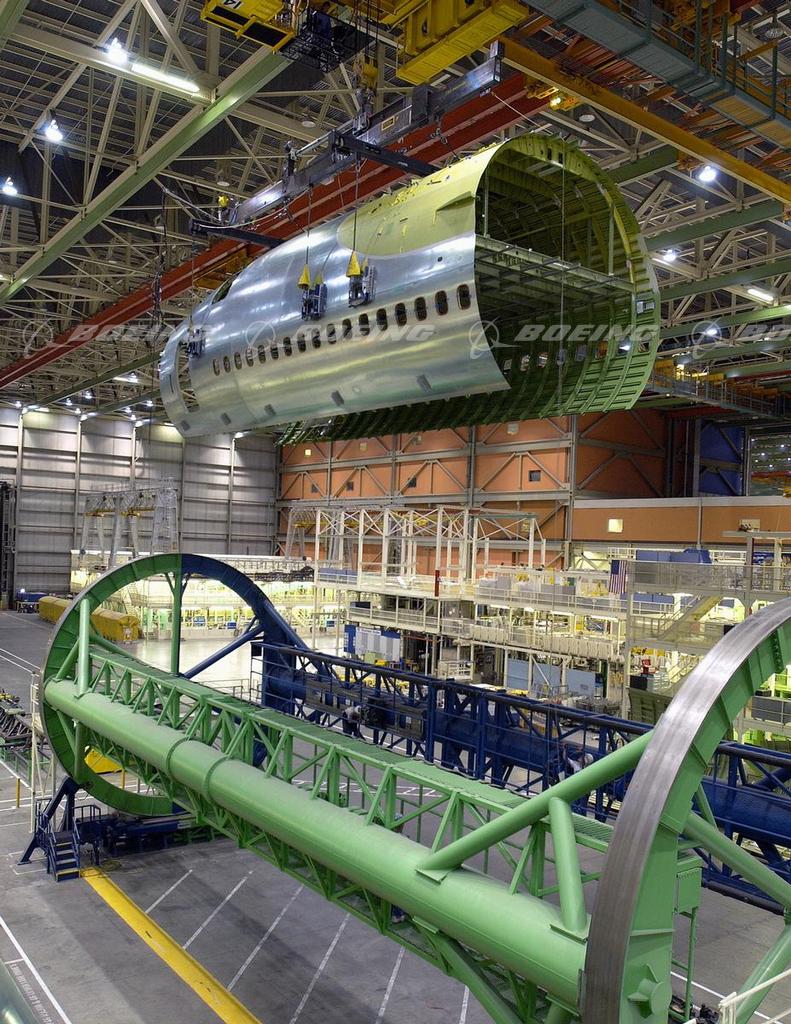 Boeing Images - 737-700 Fuselage Section with Turning Jig