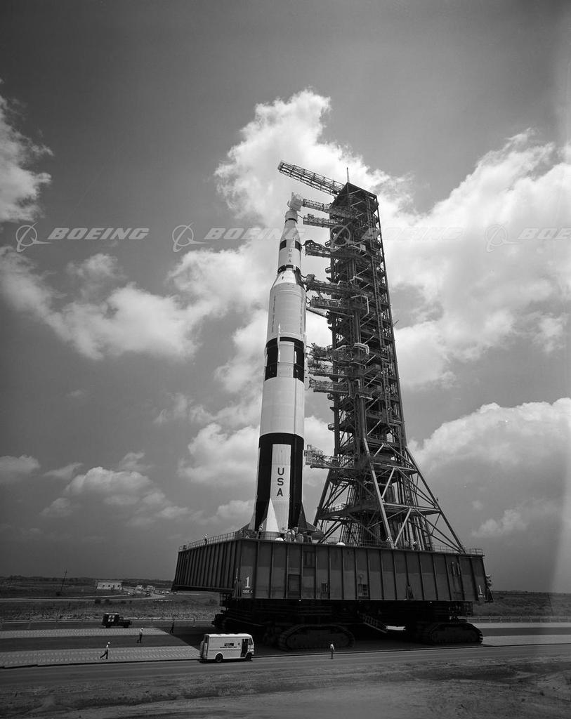 Boeing Images - Saturn V Rocket Makes its Way Towards Launch Pad