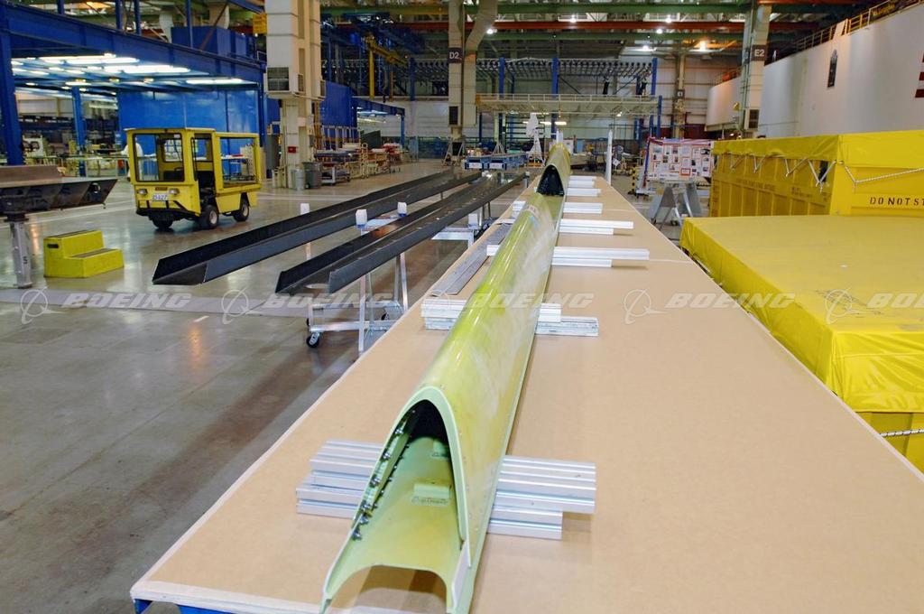 Boeing Images - Leading Edge for 777 Vertical Fin in Assembly