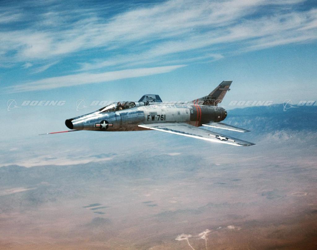 Boeing Images - F-100A Super Sabre in Flight