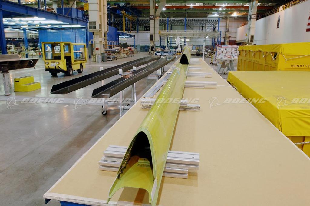 Boeing Images - Leading Edge for 777 Vertical Fin in Assembly