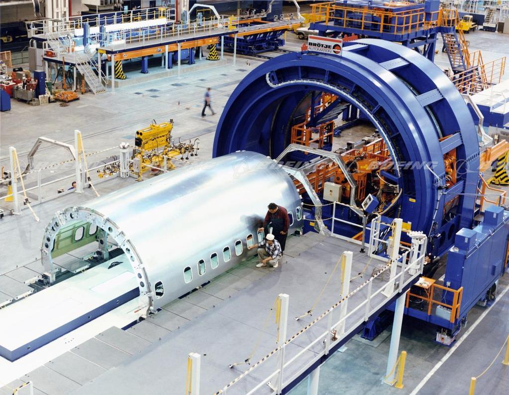 Boeing Images - 737-700 Fuselage Section with Turning Jig