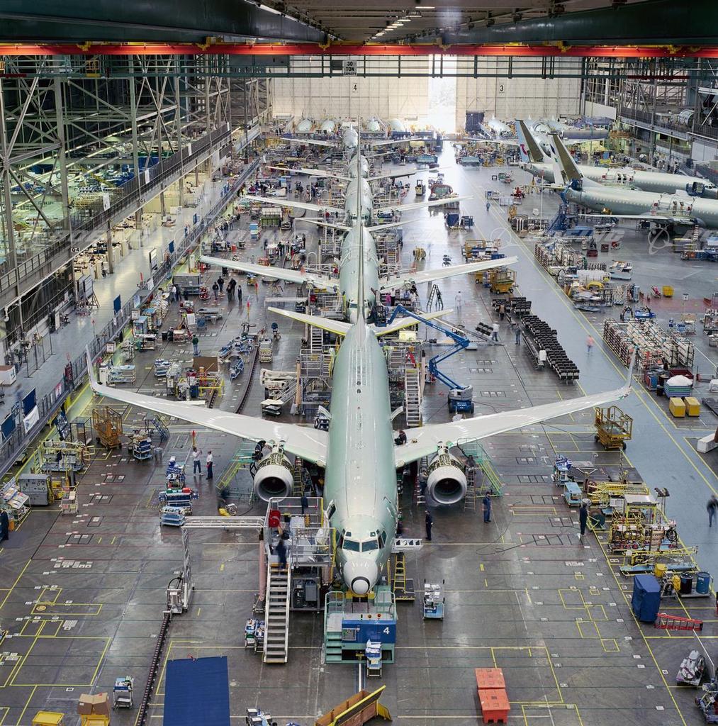 Boeing Images - Boeing Business Jet Moving Line Manufacturing
