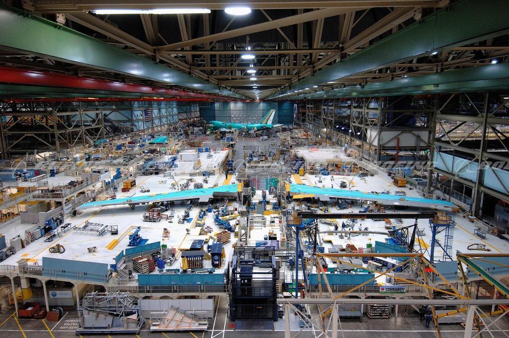 Boeing Images - 777 Wings and Tail Assembly in the Everett Assembly ...