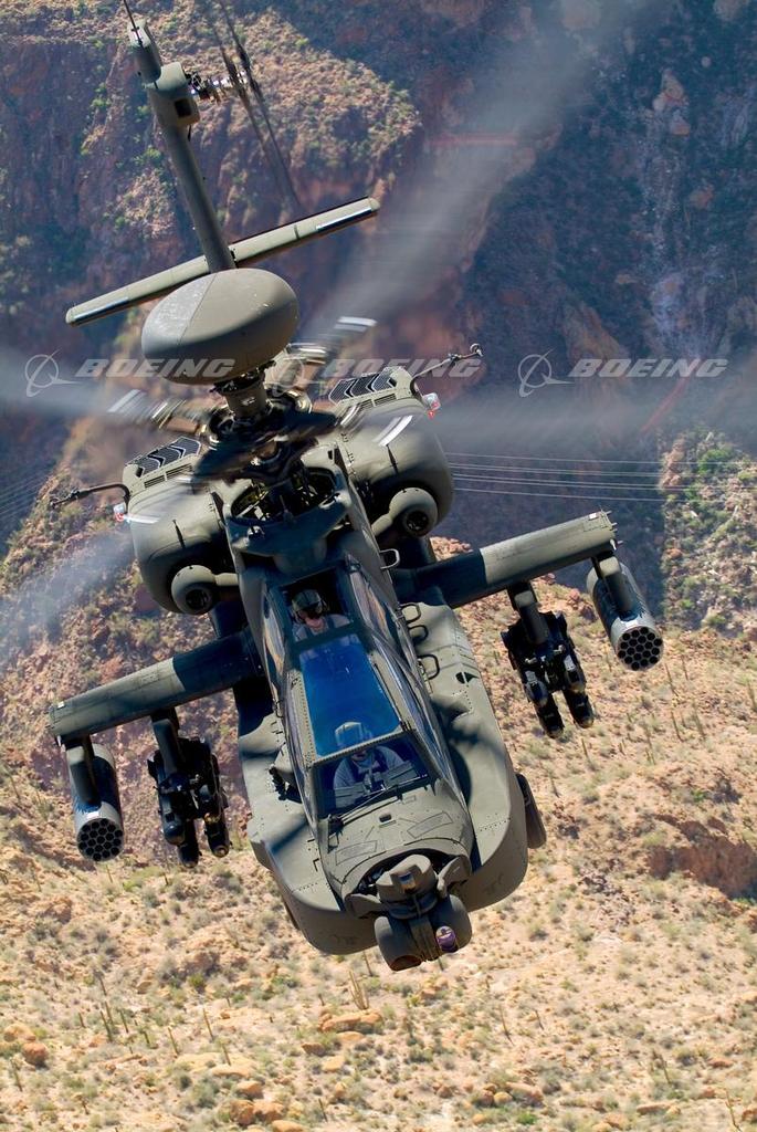 Boeing Images - AH-64D Apache Longbow over Broken Terrain