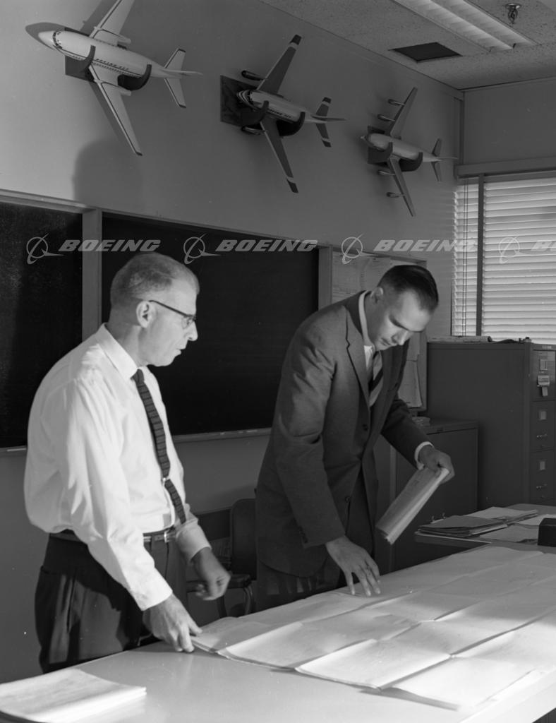Boeing Images - Jack Steiner Designing the Boeing 727, 1961