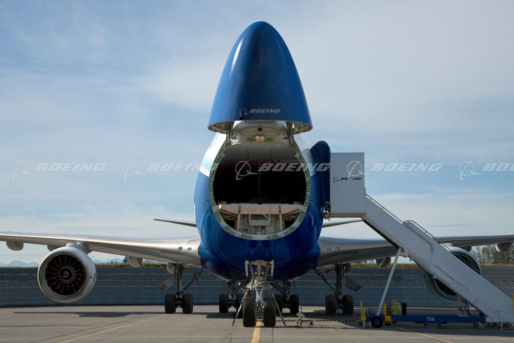 Boeing Images - Boeing 747-8F with Nose Door Open