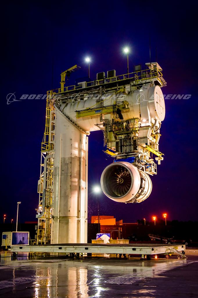 Boeing Images - Ground Testing of a CMC Engine Exhaust Nozzle on R-R ...