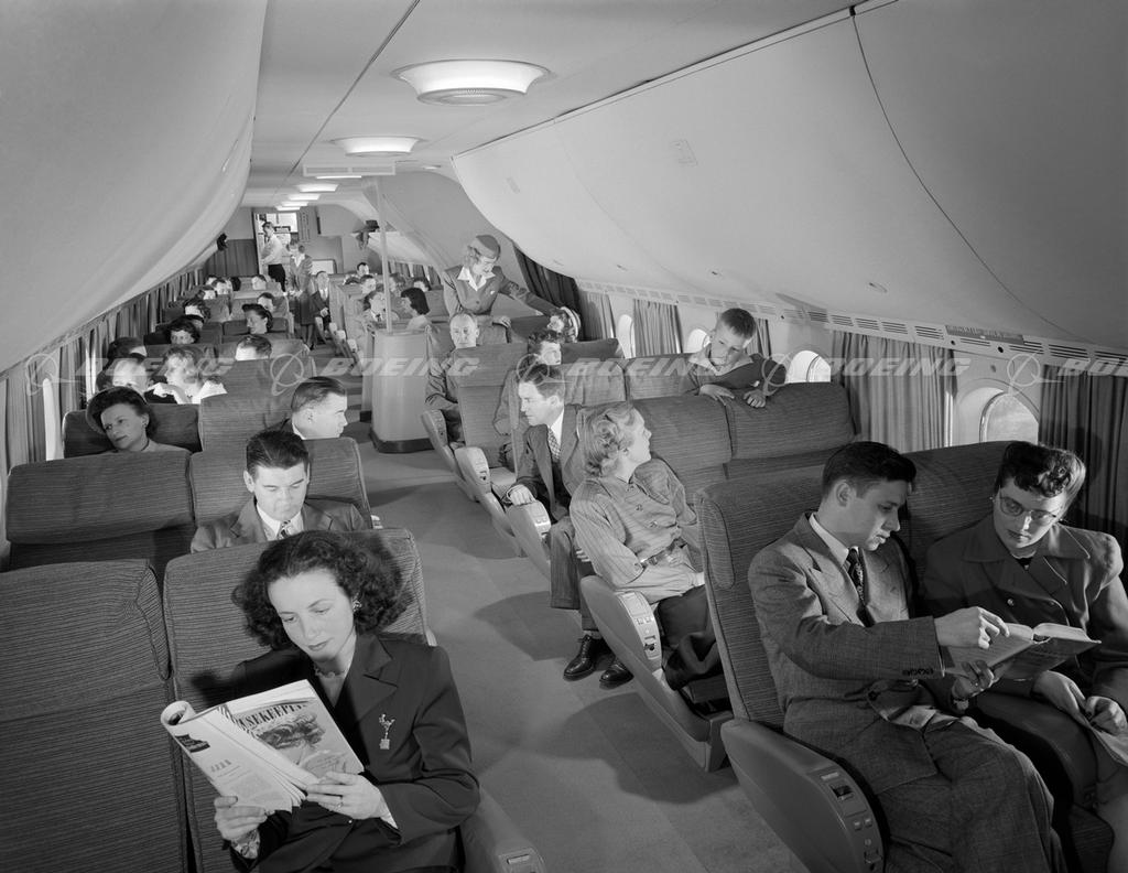 Boeing Images - 377 Stratocruiser Passenger Cabin