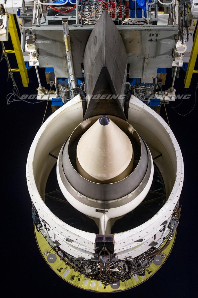 Boeing Images - Ground Testing of a CMC Engine Exhaust Nozzle on R-R ...