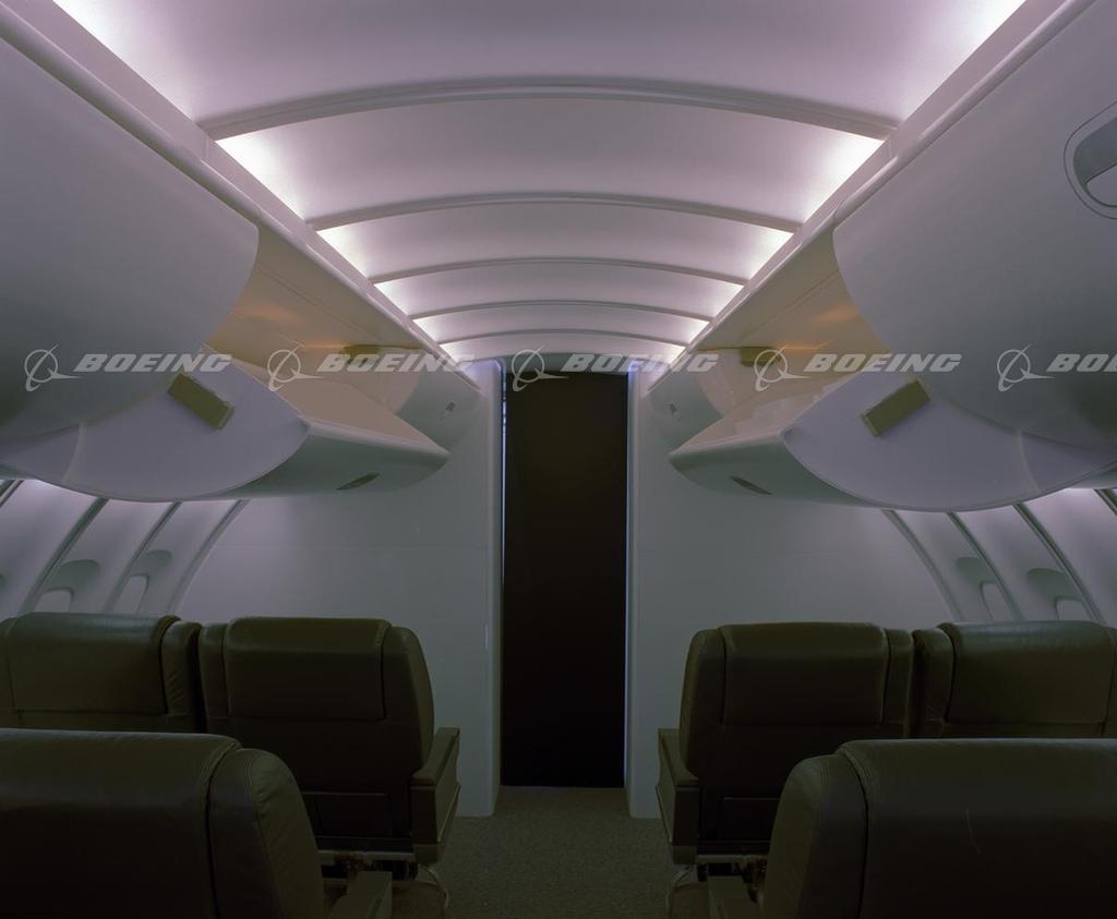 Boeing Images - 747 New Look Interior Mock-Up Upper Deck Stowage Bins