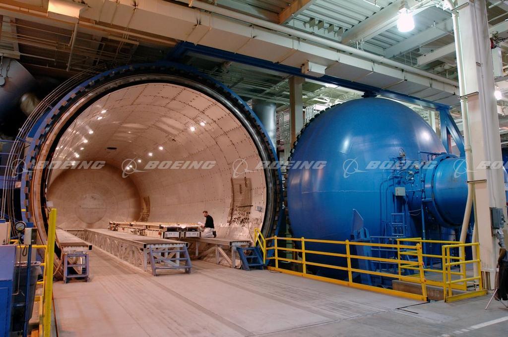 Boeing Images - Massive Autoclave for Curing Composite Materials