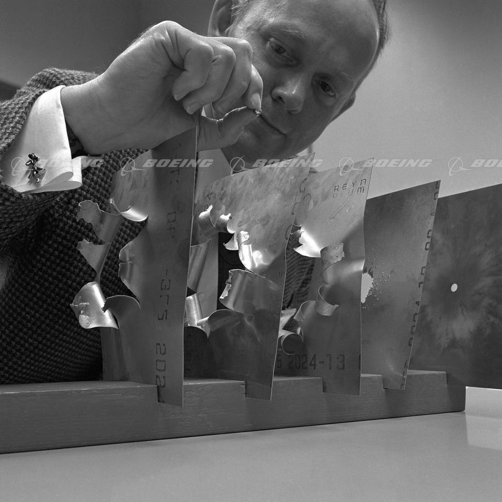 Boeing Images - Micro Meteoroid Impact Test