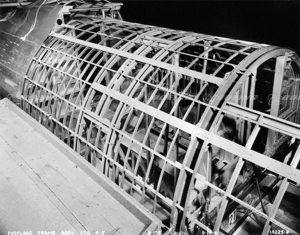Boeing Images - B-17E Fuselage Frame Assembly