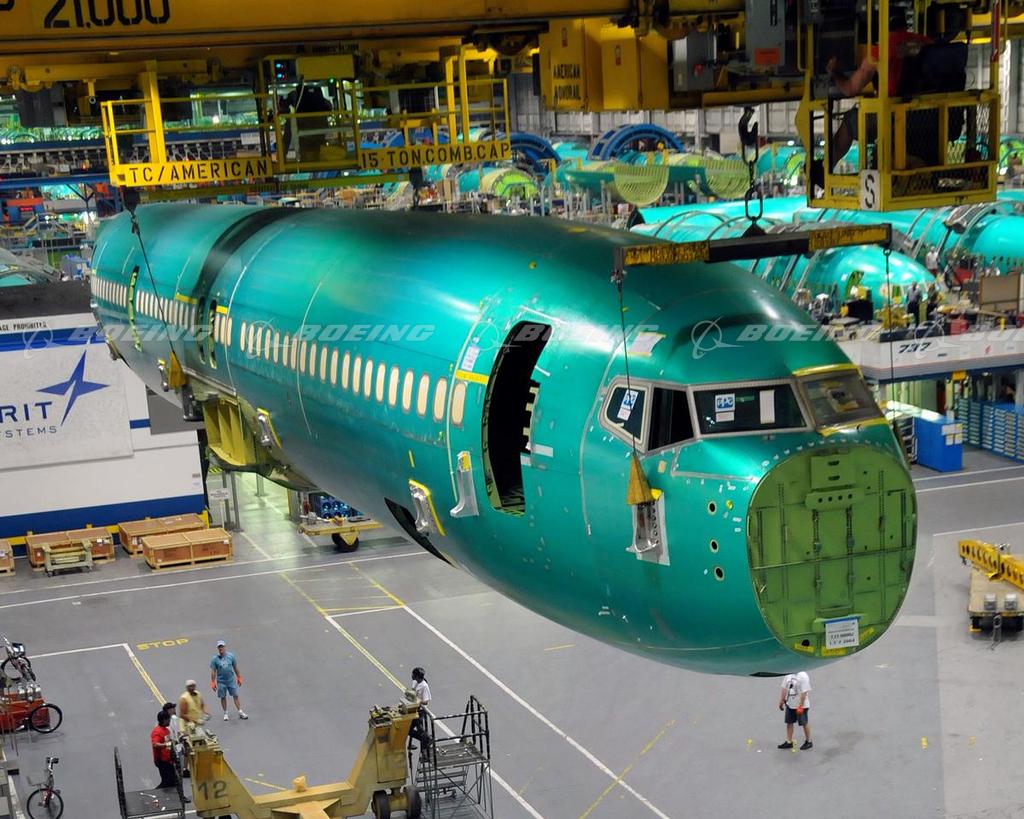 Boeing Images - First Boeing Business Jet 3 Fuselage Sections Joined