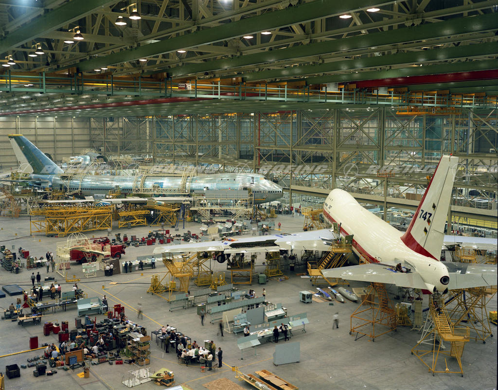 Boeing Images - Boeing 747 Production Everett Factory 1968