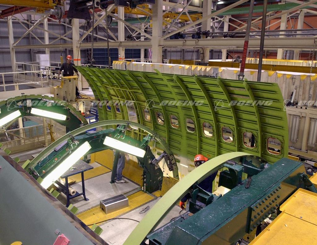 Boeing Images - 737-700 Fuselage Section Under Assembly