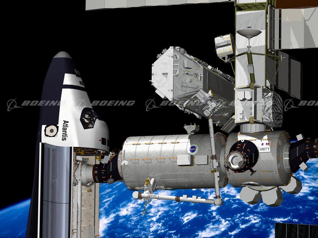 Boeing Images - Space Shuttle Atlantis Docked at the International ...