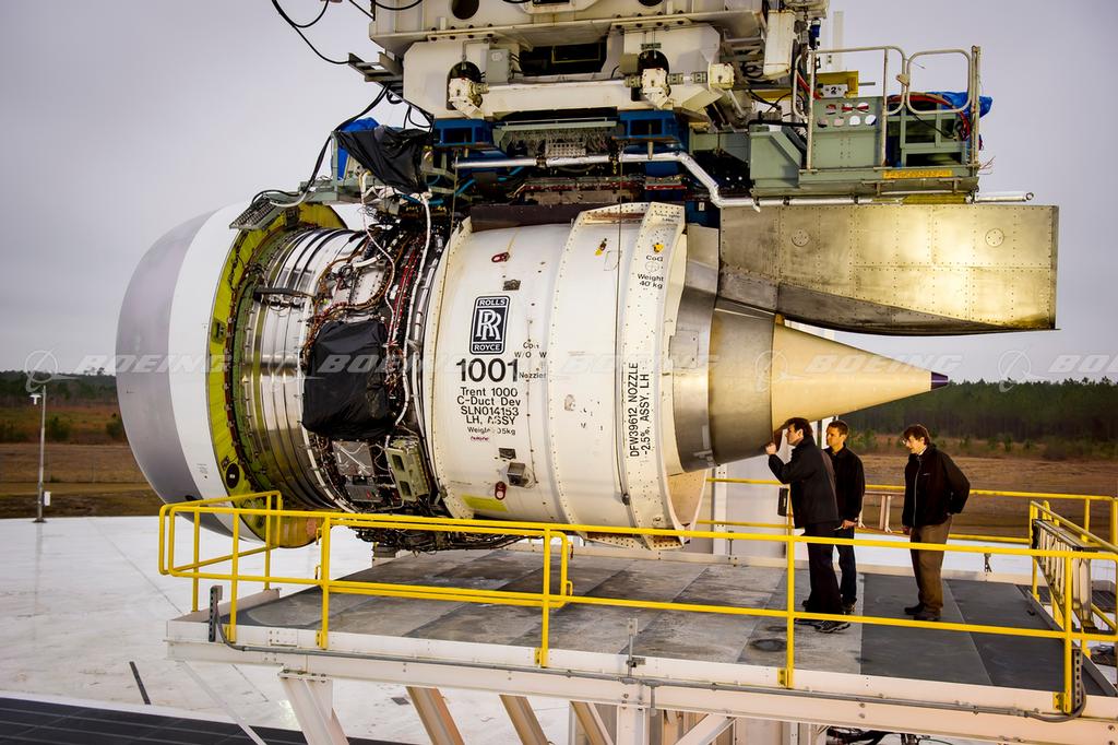 Boeing Images - Ground Testing of a CMC Engine Exhaust Nozzle on R-R ...