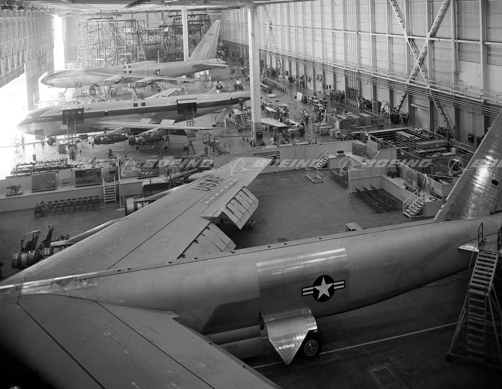Boeing Images - B-52 Stratofortress in Boeing Flight Test Hangar