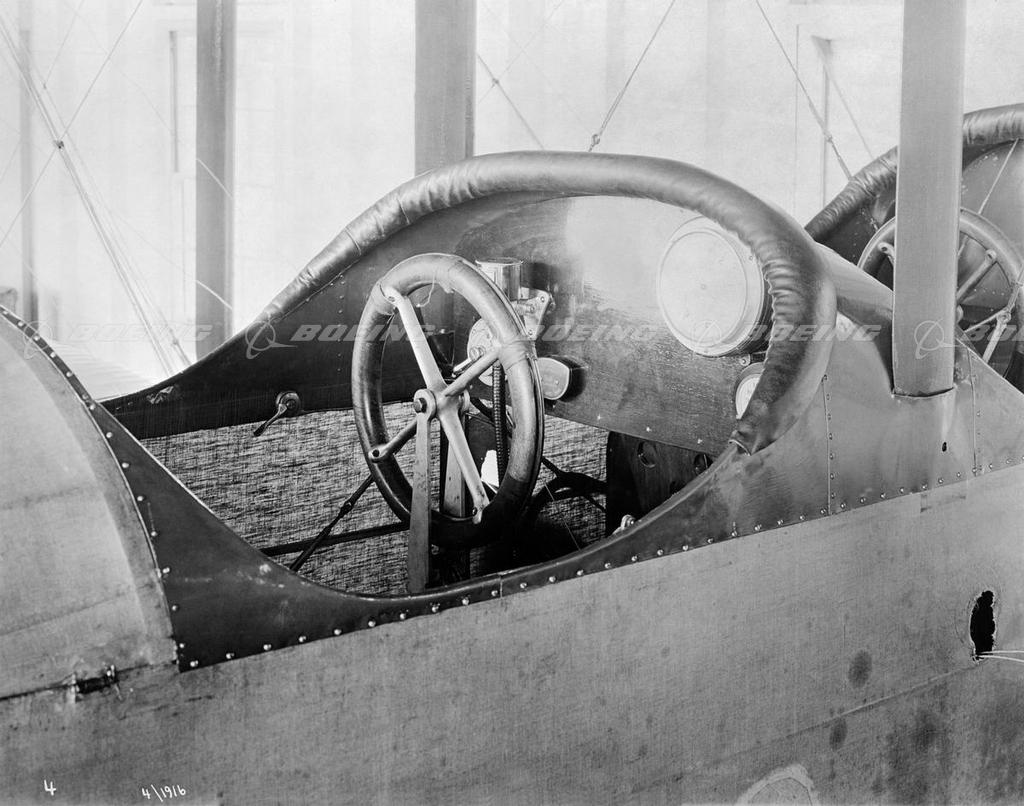 Boeing Images - B&W Cockpit Detail
