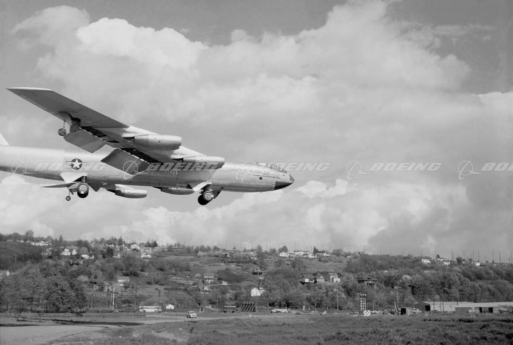 Boeing Images - YB-52 Stratofortress Prototype Landing