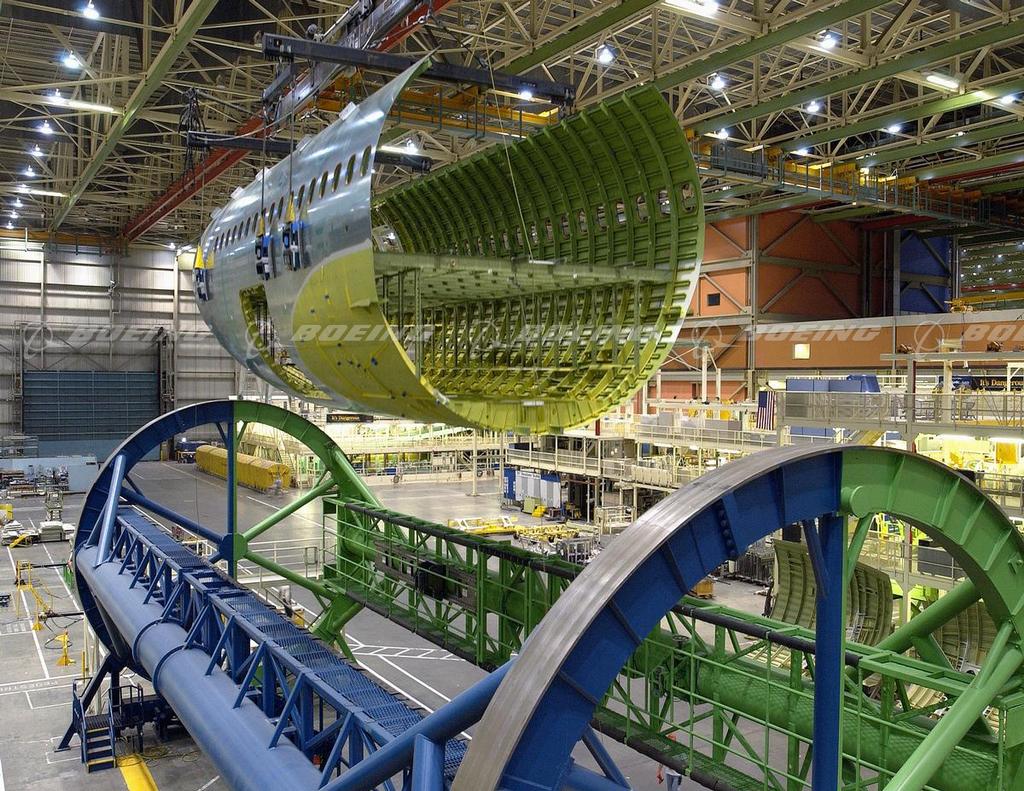 Boeing Images - 737-700 Fuselage Section with Turning Jig